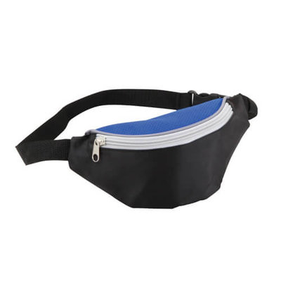 China Custom Travel Waterproof Fanny Packs / Waist Pack Polyester With 2 Zipper Pockets supplier