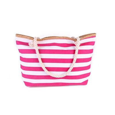 China Custom Shopping bags With Cotton Rope Handle Red Striped 43*37*12 cm supplier