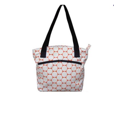 China Women Nylon Zippered Shoulder Tote Bags With Leather Handle OEM supplier