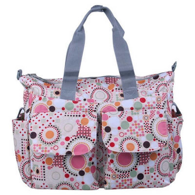 China Flower Patterned Mummy Custom Promotional Bags Polyester With Outside Pockets supplier