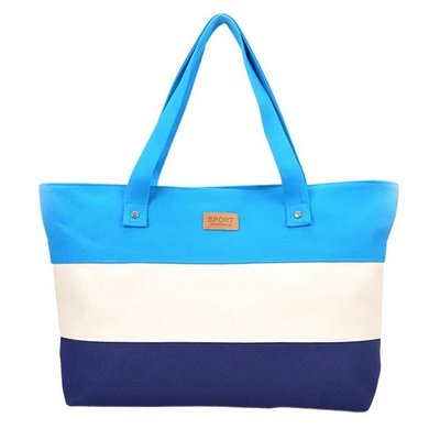 China Big Custom Canvas Bags / Ladies Beach Bag With Embossed Logo supplier