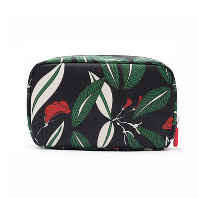China Personalized Custom Cosmetic Bags ,  Printed Floral Waterproof Travel Toiletry Bag For Women supplier