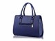Waterproof Zippered Leather Tote Bags Solid Hand Holder Big Size With Pendant supplier