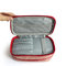 Red Canvas Double Zip Makeup Bag Large Capacity Separate Compartments  supplier