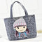 Embroidered Tote Bags / Custom Canvas Bags Eco - Friendly Material Inside Pokcet supplier