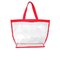 Water Proof Transparent Clear PVC Womens Shoulder Tote Bags 40 * 35 * 10 cm supplier