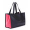 Custom Black PU Leather Tote Bag With Thermal Transfer Logo ODM supplier