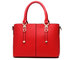 Portable Red Leather Shoulder Handbags / Tote Handbags Safe Outside Pockets supplier