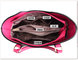 Classical Type Medium Soft Leather Tote Bag Pink Color With Metal Zipper supplier