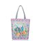 Floral Printed Womens Cartoon Canvas Bags Shopper Tote With Cotton Handle supplier