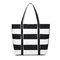 Womens Printed Stripes Casual Large Canvas Bags , Shoulder Tote Bags supplier